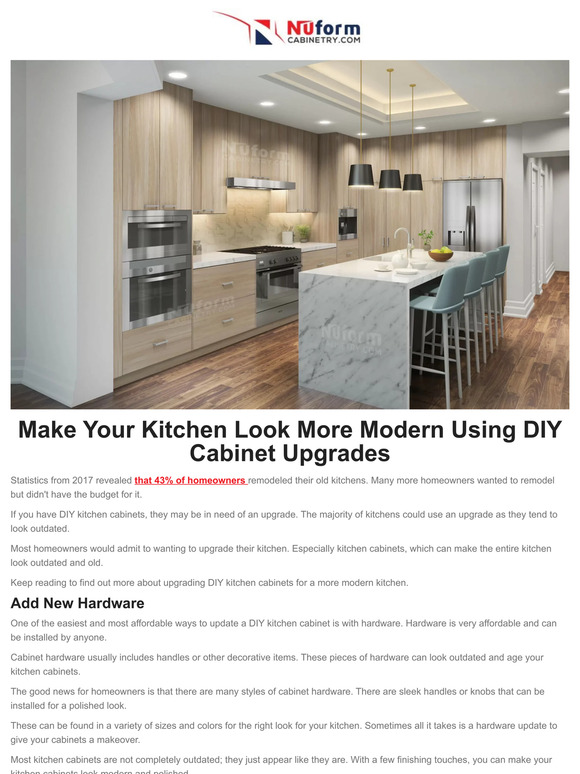 Nuform Cabinetry: Make Your Kitchen Look More Modern Using DIY Cabinet ...