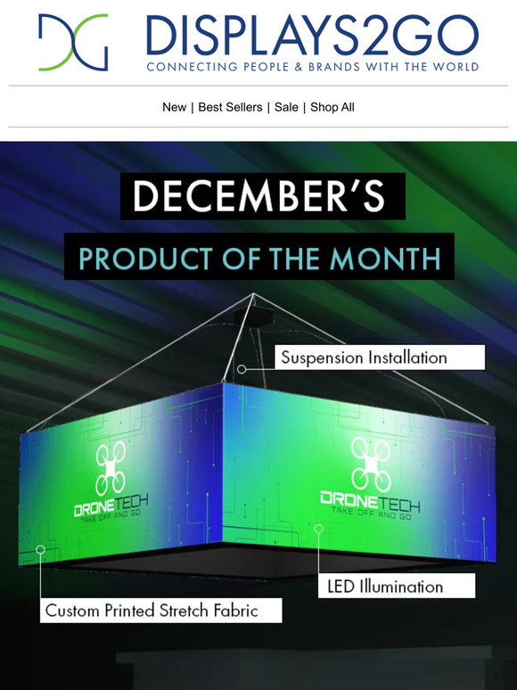 Displays2go: December's Product of The Month — Custom LED Ceiling ...