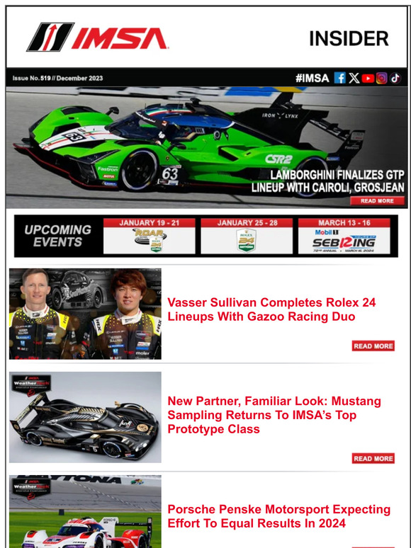 IMSA: Lambo Leap: Lamborghini Finalizes GTP Driver Lineup | Milled