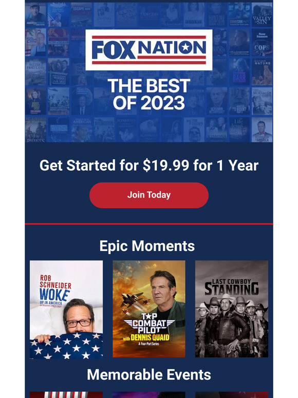 Fox News: The Best of 2023 on Fox Nation! Get Started for $19.99/1-Year ...