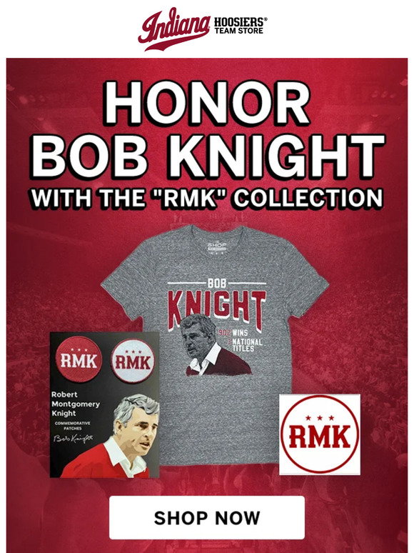 Indiana University Store: Honor Bob Knight With the "RMK" Collection ...