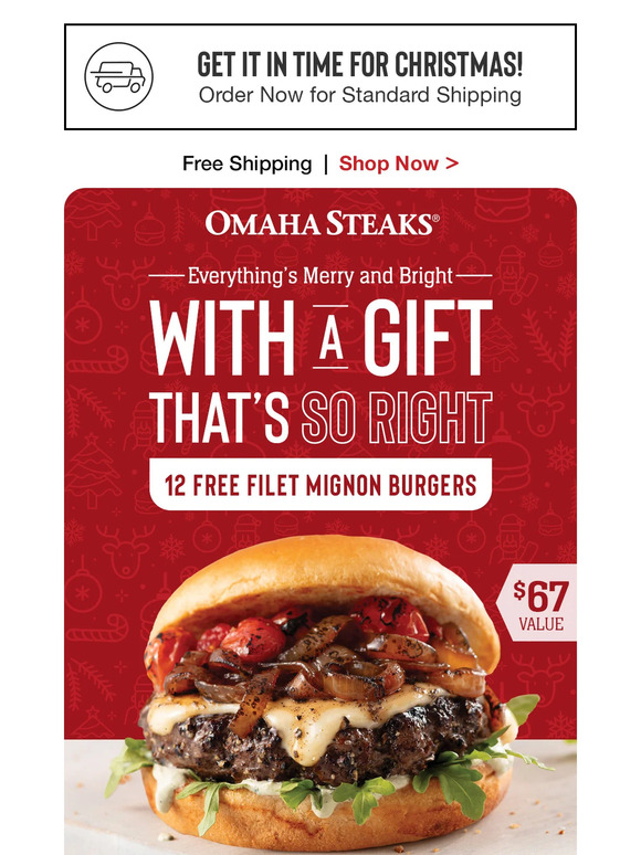 Omaha Steaks: Gourmet gifts are better with 12 FREE Filet Mignon ...