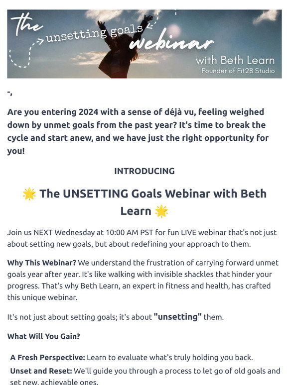 Fit2B Studio: 🌟 Transform Your Goals for 2024: Join Our Free Webinar ...