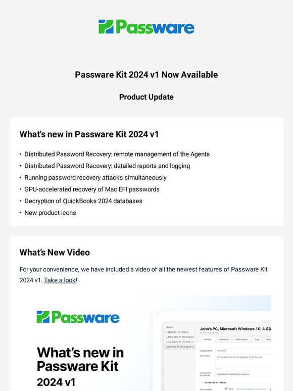 Passware: Passware Newsletter: 🎄Passware Kit 2024 v1 Now Available | Milled