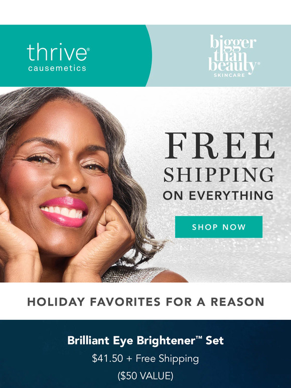 Thrive Causemetics: 📣 All Your Favorites Ship Free! | Milled