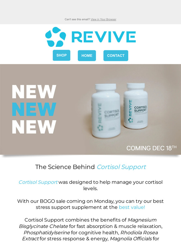 Revive Supplements: Get to Know Cortisol Support 🤝🏼 | Milled