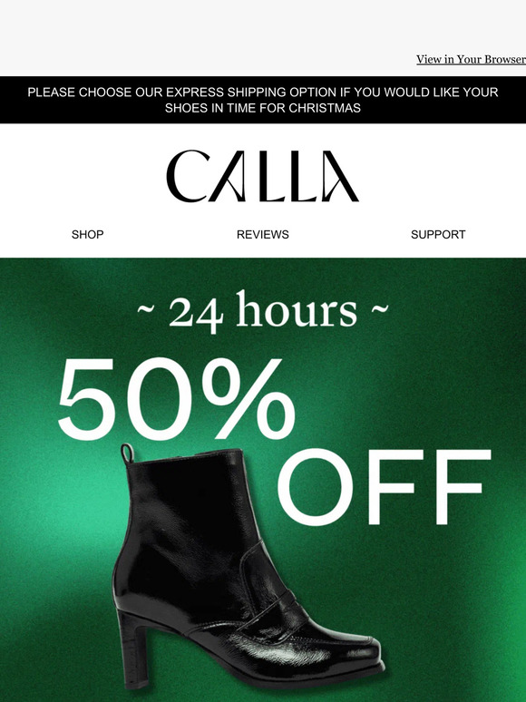 Calla Shoes: TAKE 50% OFF CLEO & DAPHNE | Milled