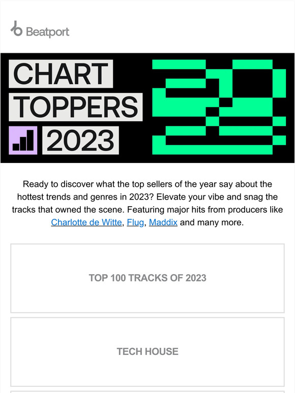 Beatport mobile app: Unleash the Hits: 2023's Chart Toppers🥇 | Milled