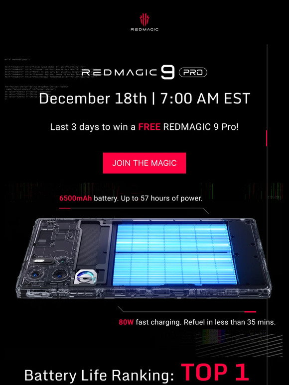 RedMagic: 💪🏼Maximize Your Playtime with REDMAGIC 9 Pro | Milled