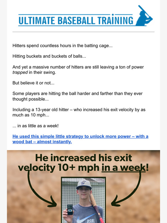 Ultimate Baseball Training: These power secrets sent his exit velocity soaring | Milled