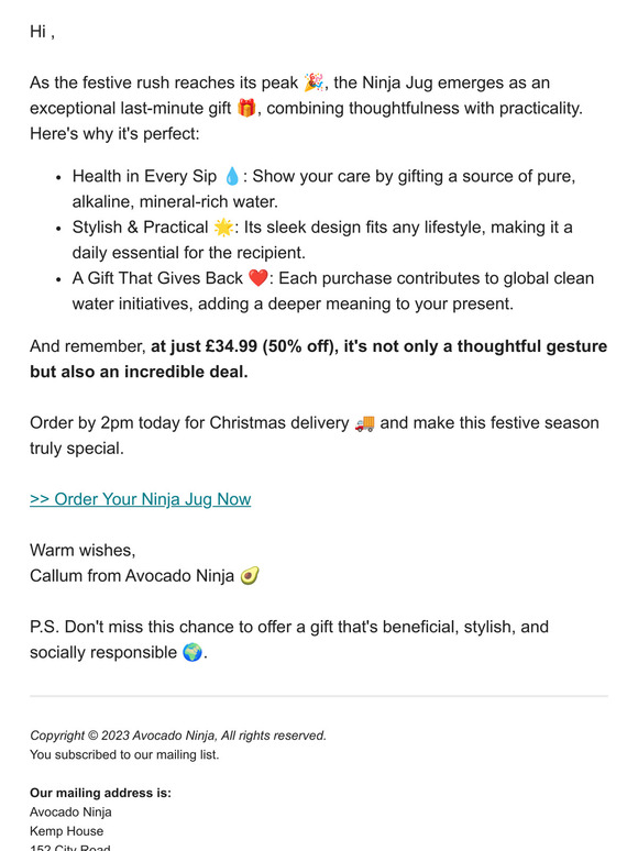 Avocado Ninja: Last Chance: Give the Gift of Health This Christmas ...