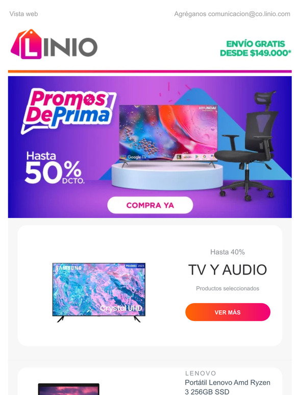 Linio: 📢 Hasta 50% de dcto. En tus infaltables 🥳 | Milled