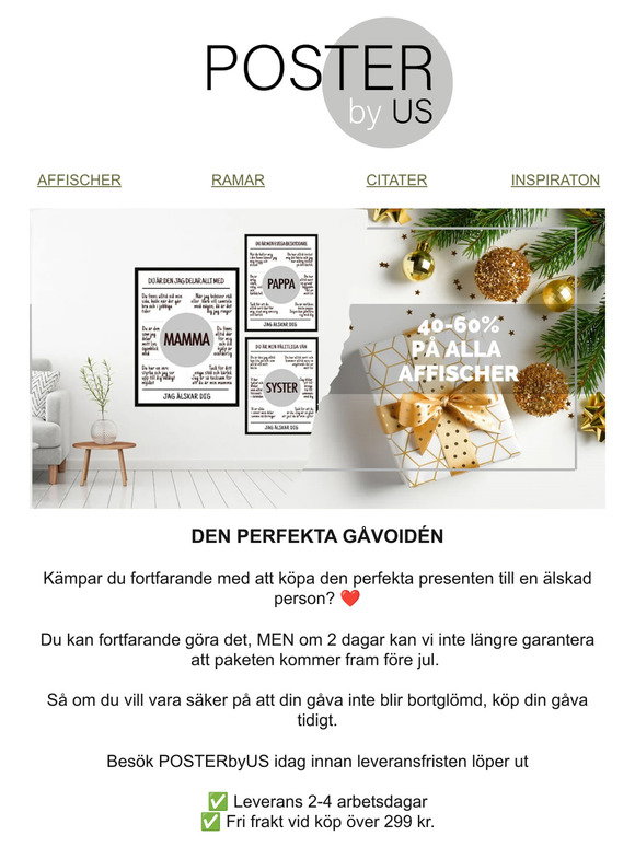 POSTERSbyUS (SE): DEN PERFEKTA JULKLAPPEN🎁 | Milled