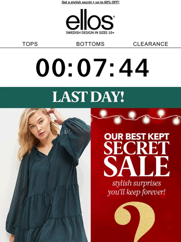 Ellos: LAST DAY Secret Sale, where the best savings are revealed! | Milled