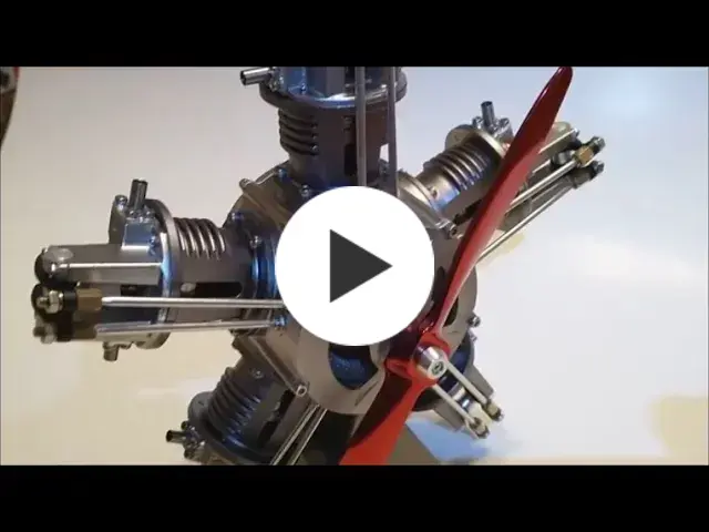 Stirlingkit: Amazing 5 Cylinder Radial Airplane Engine Model...I'm ...