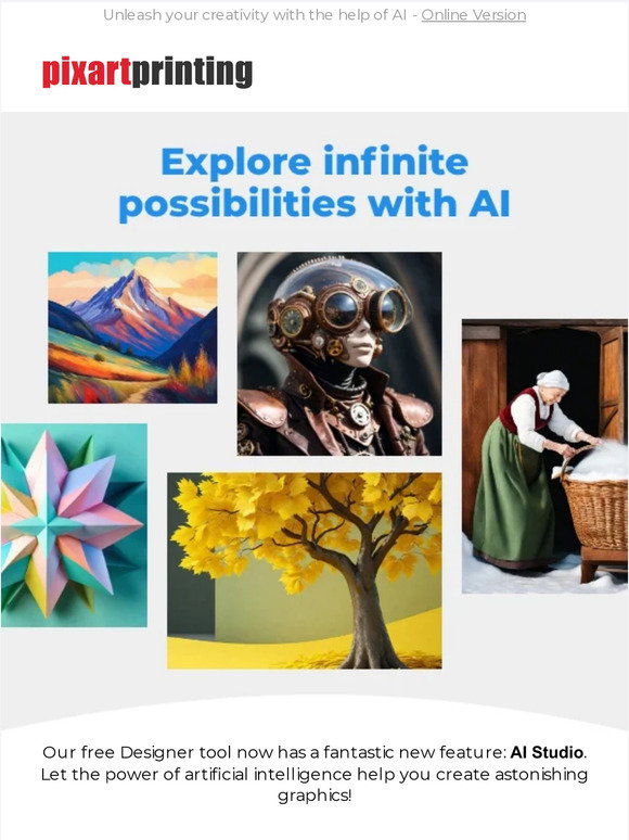 Pixartprinting: Create using artificial intelligence: explore AI Studio ...