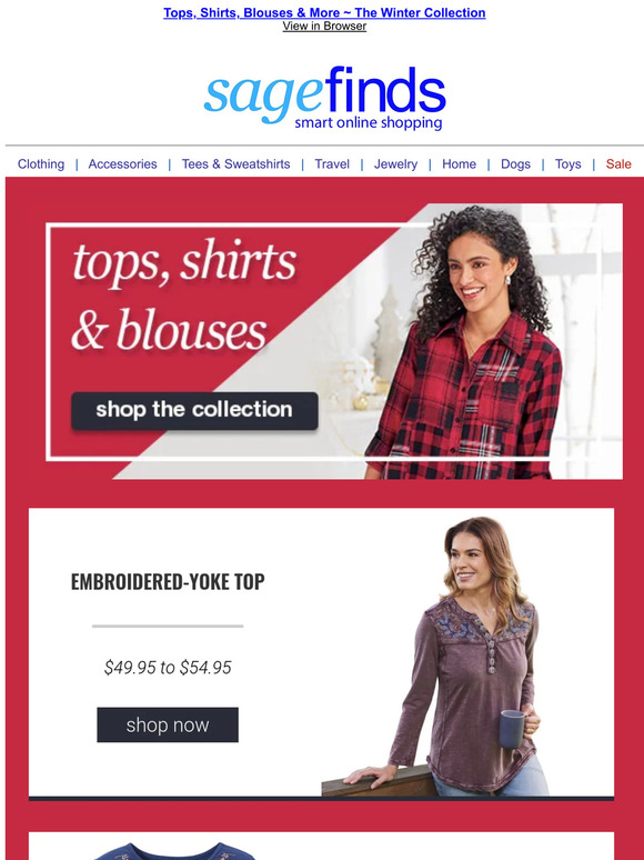 SageFinds: TopFinds ~ Fashion, Style & More ~ Shop Tops Now! | Milled