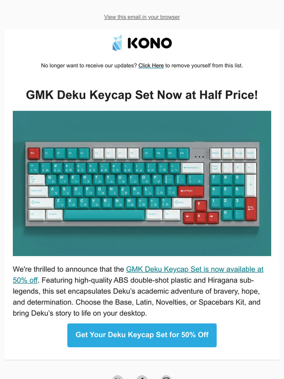 Kono Store: GMK Deku Keycap Set Now at Half Price! | Milled