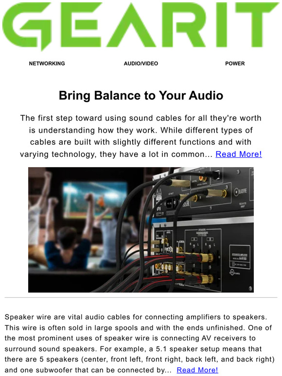 GearIT: Audio Cables - A Conduit for Sound Waves | Milled