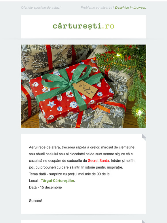 Carturesti: 🎅 Cauți idei pentru Secret Santa? Iată propuneri până în 99 ...