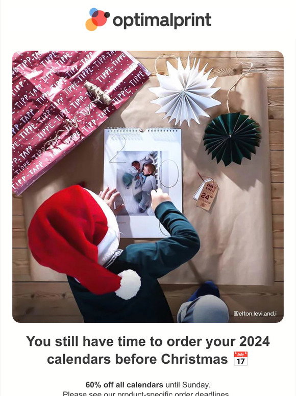 Optimalprint: —, you still have time to order your 2024 calendars ...