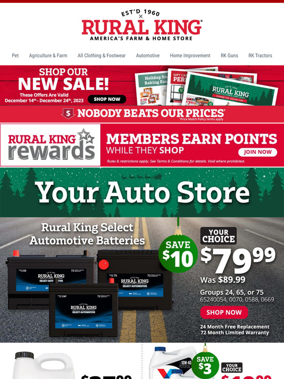 Rural King.com: Drive on in For Savings on Auto Batteries, Motor Oil ...
