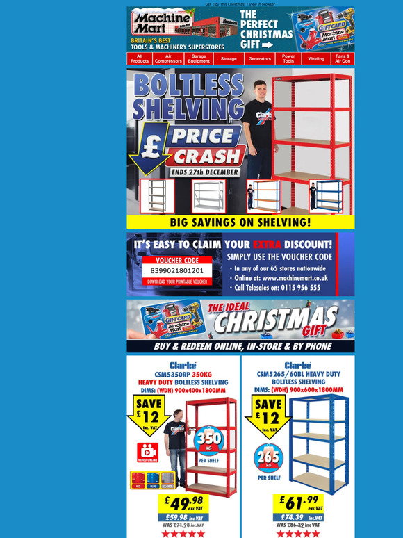 Machine Mart: Boltless Shelving Price Crash Now On! Save £££’s and Get ...