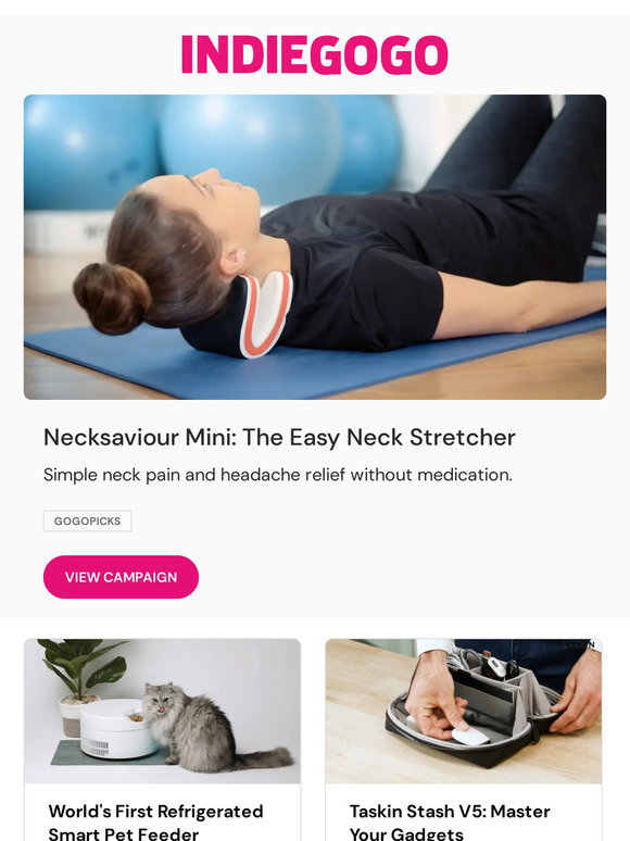Indiegogo: Get neck pain relief that's good for your health | Milled