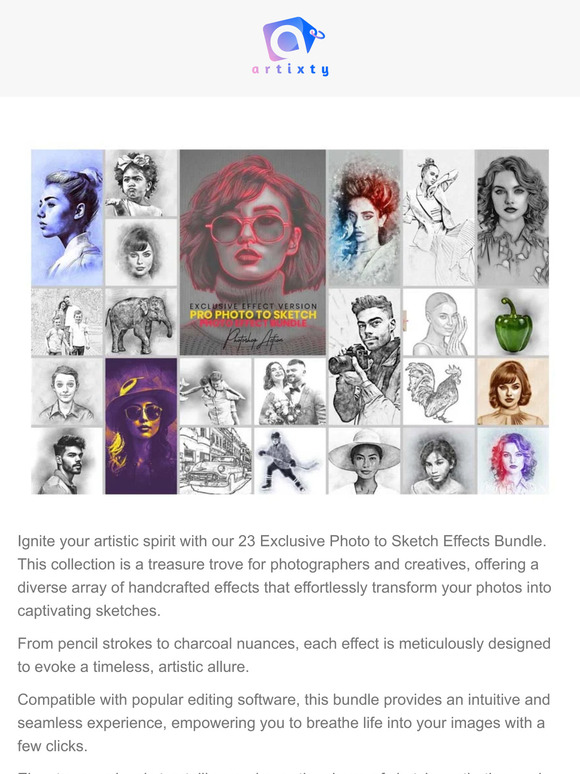 Artixty: 23 Exclusive Photo To Sketch Effects Bundle Is Here! | Milled