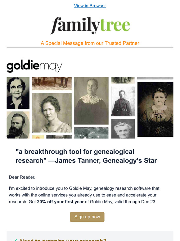 Family Tree Magazine: "Breakthrough" genealogy software, on sale for ...