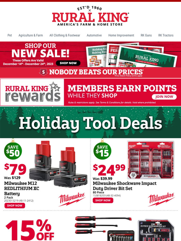Rural King: Tool Extravaganza: Unbeatable Savings on Milwaukee, DeWALT ...