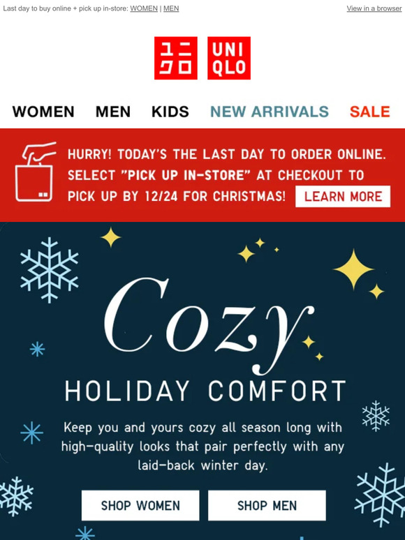 UNIQLO: You're on the cozy list | Milled