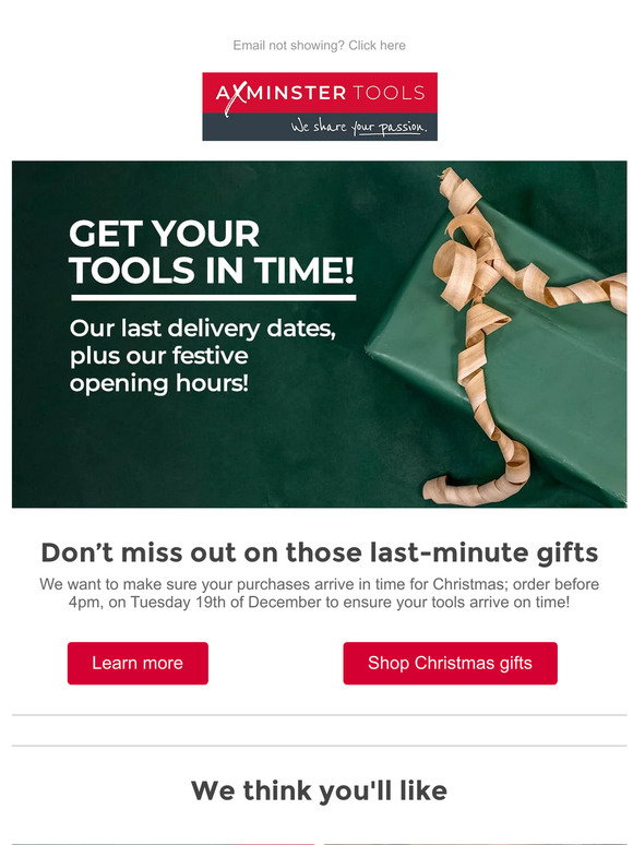 Axminster Tools: Get your tools in time! ⏰ | Milled