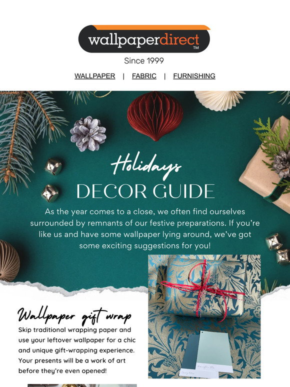 Wallpaperdirect: Transform Your Leftover Wallpaper...🎄 | Milled