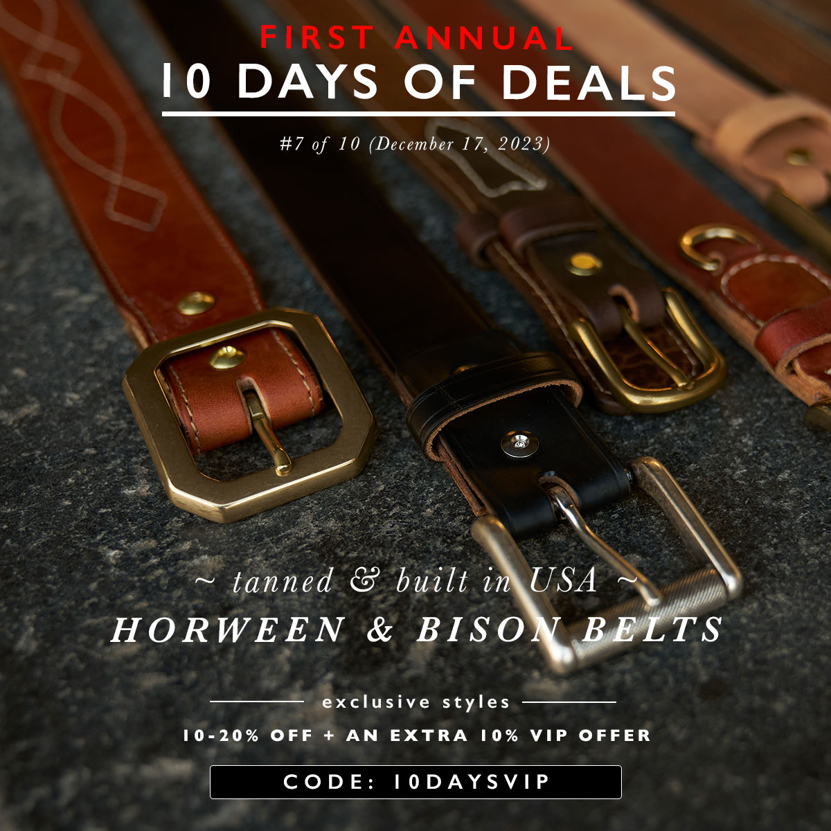 Coronado Leather: 10-Days Of Deals (#7): Horween® & Bison Belts | Milled
