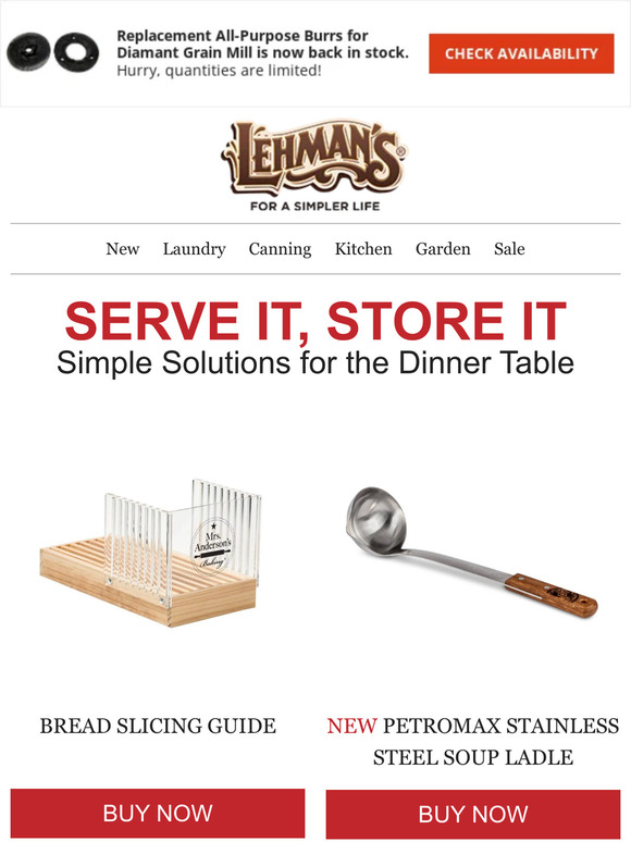 Lehman's: Simple Solutions for the Dinner Table 🍴 | Milled