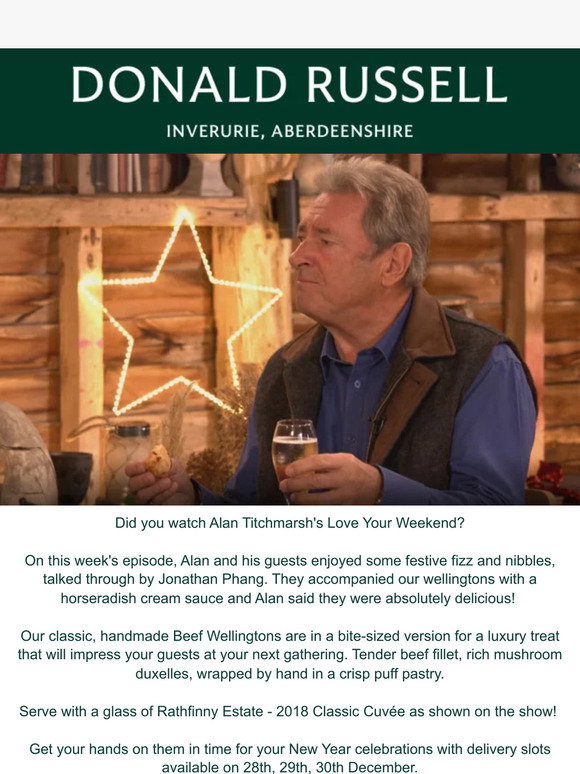 Donald Russell: As seen on TV | Mini Beef Wellingtons | Milled