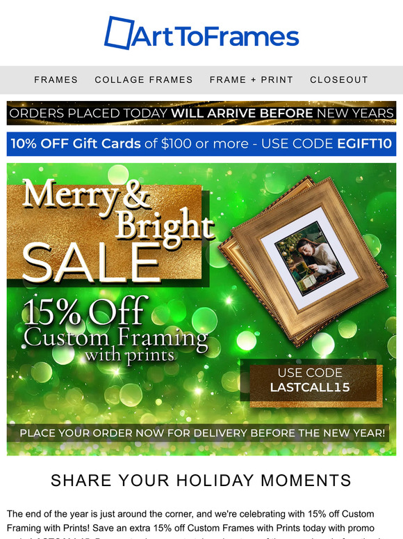 Art to Frames: 🎁 Unwrap Your Exclusive 15% Off on Custom Framing With ...