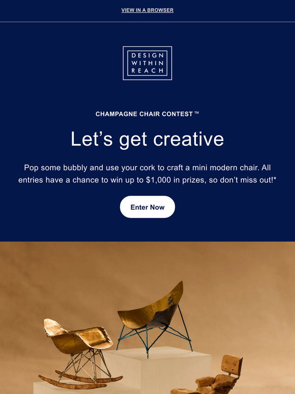 Design Within Reach: Support artists with your Champagne Chair entry ...