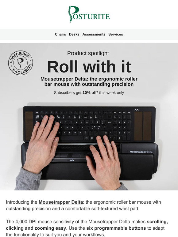 Posturite: Discover the Mousetrapper Delta roller bar | Milled
