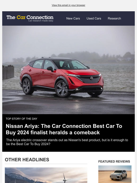 The Car Connection: Nissan Ariya: The Car Connection Best Car To Buy 2024 finalist heralds a ...
