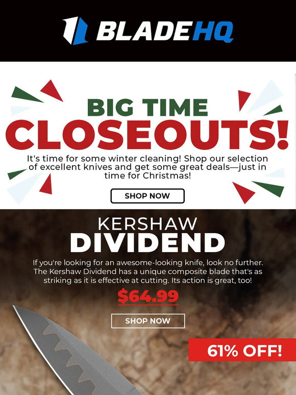 Blade HQ: Check out these awesome closeout deals! | Milled
