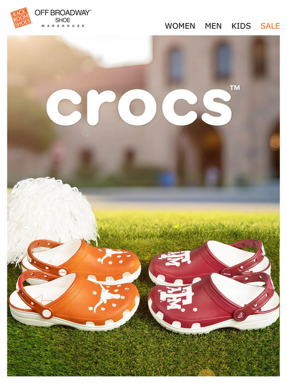 Rack Room Shoes: Rock your school! New Crocs collabs are here 🏈 | Milled