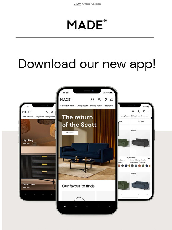 Made.com Email Newsletters: Shop Sales, Discounts, and Coupon Codes