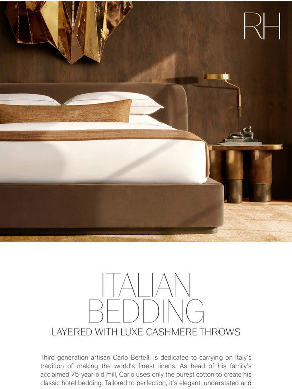 Restoration Hardware: Explore the Finest Italian Bedding & Luxe ...