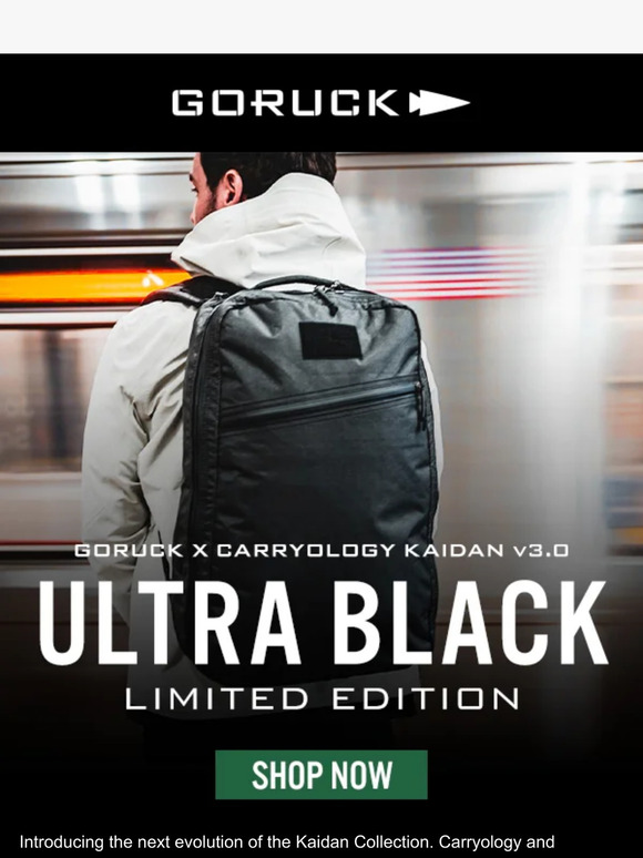 GORUCK: Limited Edition GORUCK x Carryology ULTRA Black | Milled