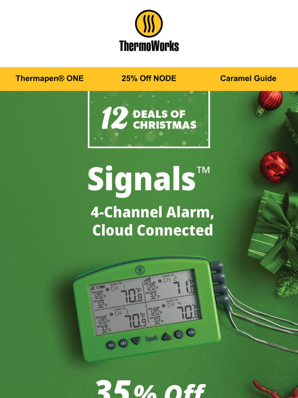 ThermoWorks: 35% Off Signals: BBQ Alarm Thermometer with Wi-Fi | Milled
