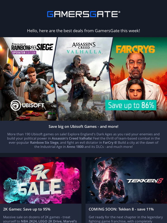GamersGate: Save big on games from Ubisoft, 2K, and more! | Milled