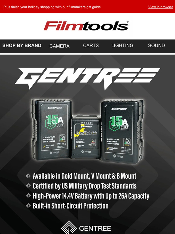 Filmtools: 🔋 Power Up Your Filmmaking w/ Gentree Batteries - Available ...