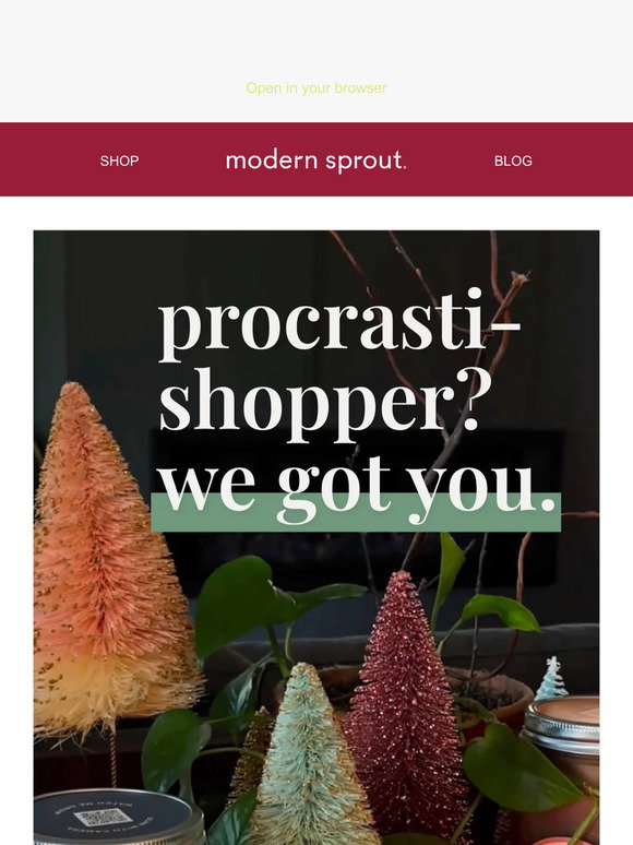 Modern Sprout: 5 Ways to Gift Last Minute ️ | Milled